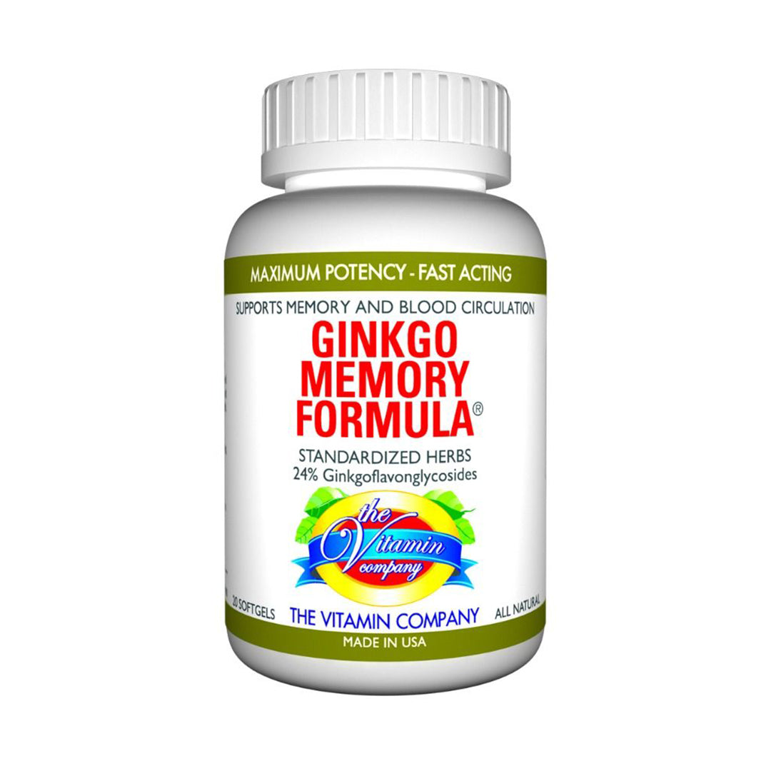Ginkgo Memory Formula – 20 SOFT GELS – The Vitamins Company